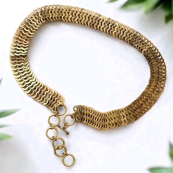 Accessories | Vintage Goldtone Scalloped Scalelink Chain Belt ...